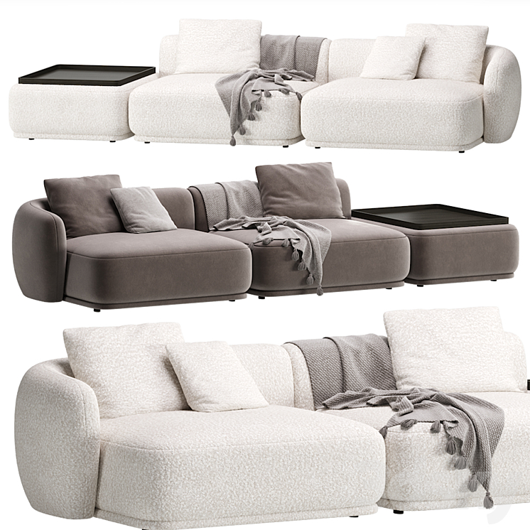Modular Sofa Fabro by Ogogo 2 - Sofa - 3D model