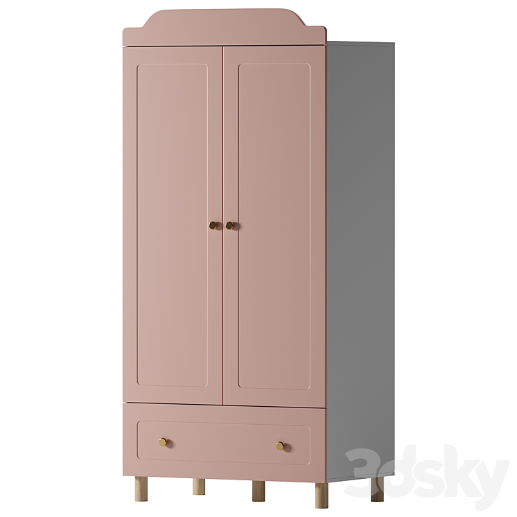 Распашной шкаф Велди 2 - Wardrobe & Display cabinets - 3D model