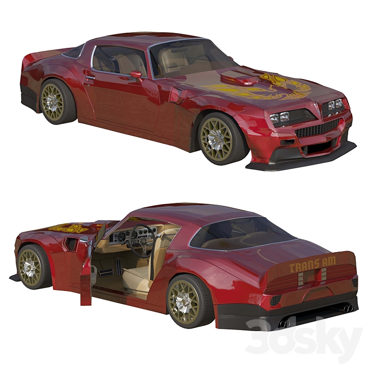 Pontiac firebird trans am 1977 Modified Wide Body Kit - Transport - 3D ...