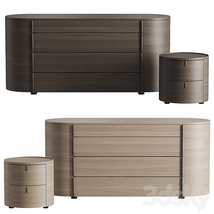 Poliform Onda Living Collection - Sideboard & Chest of drawer - 3D model