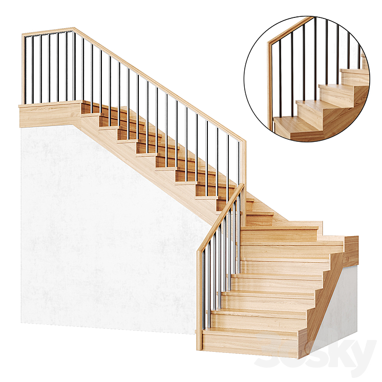 Modern staircase 27 - Staircase - 3D model