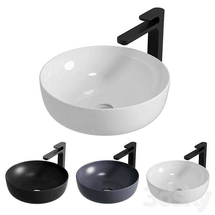 Keramastar Supra washbasin - Wash basin - 3D model