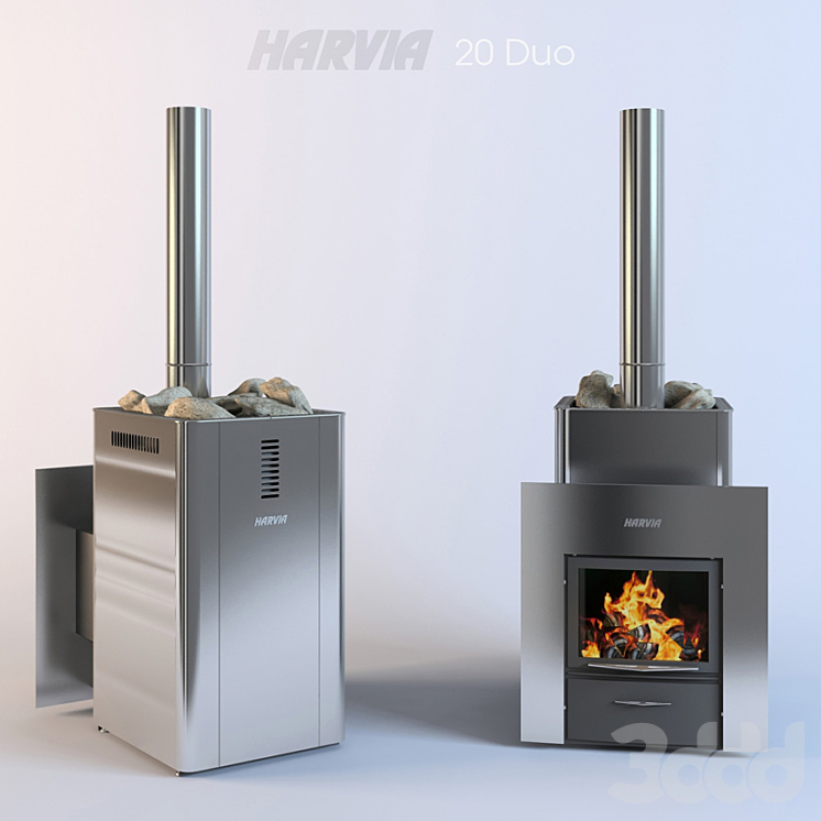Harvia 20 Duo - Камин - 3D модель