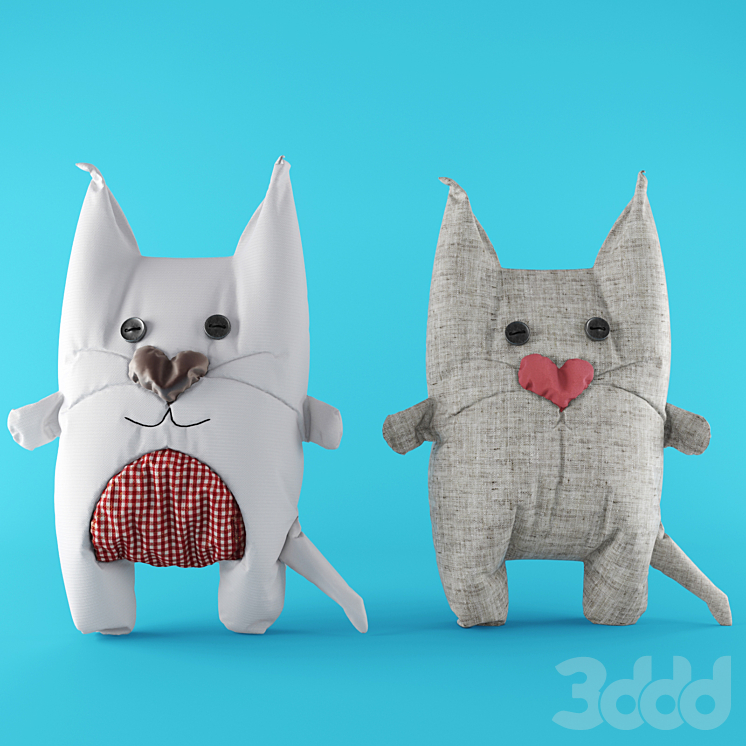 Милые котики - Игрушки - 3D модель