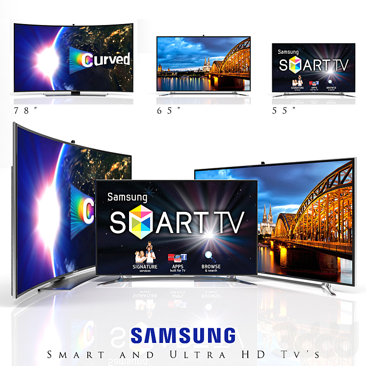 SAMSUNG TV's - Телевизоры - 3D модель