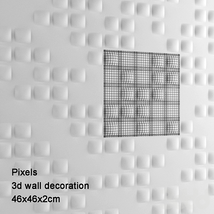 Pixels 3d wall decoration - Другие предметы интерьера - 3D модель