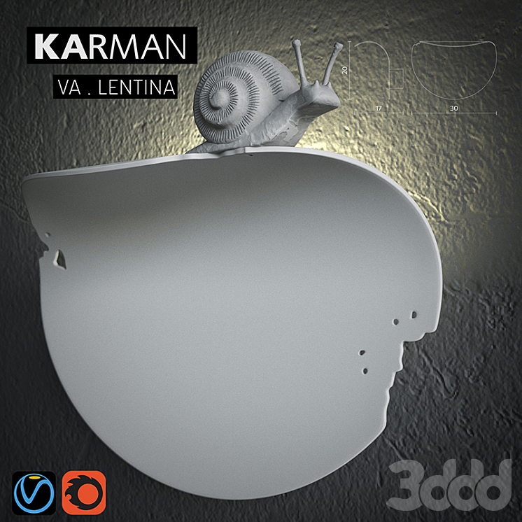 Karman VA.LENTINA - Бра - 3D модель