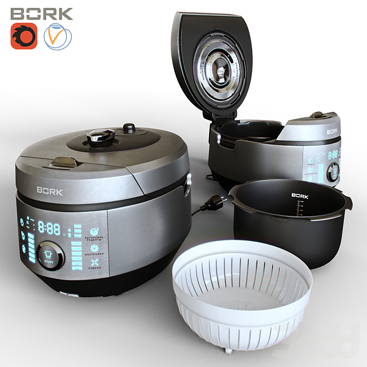Мультиварка Bork U800 Silver - Техника - 3D модель