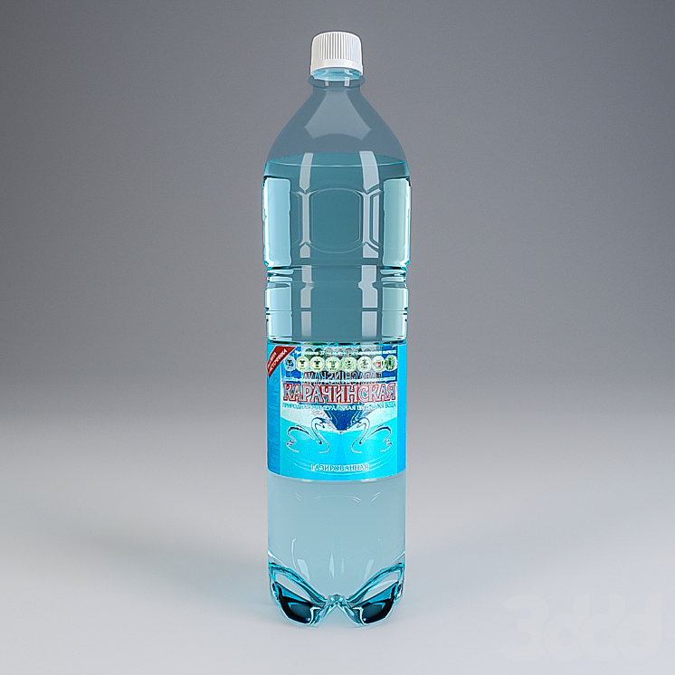 Бутылка минеральной воды - Еда и напитки - 3D модель