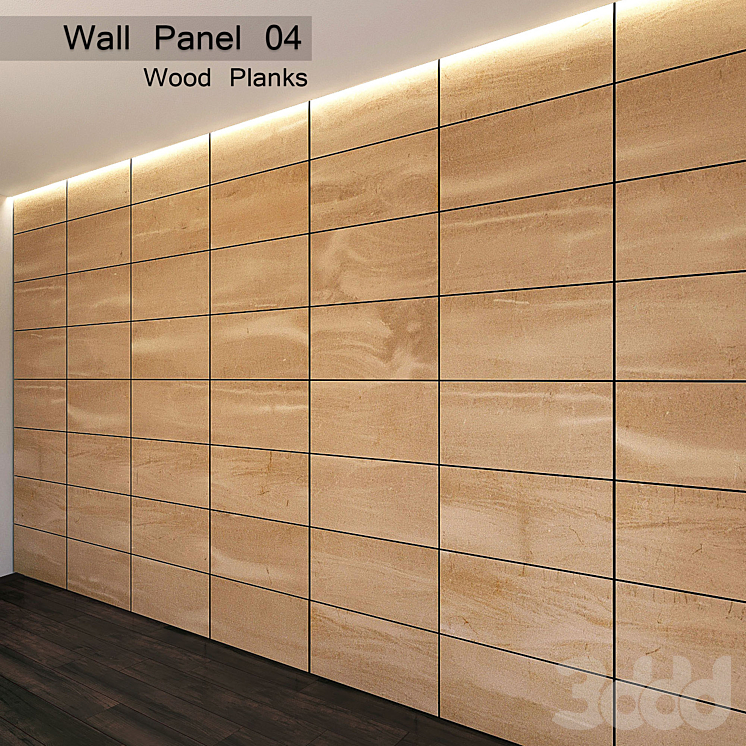 Wall Panel 04. Wood Planks - Другие предметы интерьера - 3D модель