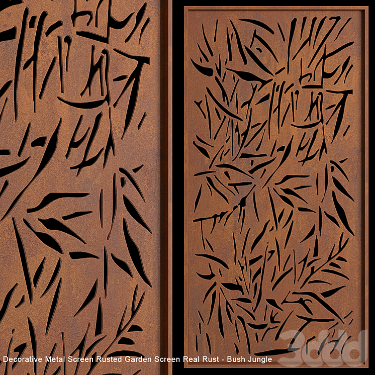 Decorative Metal Screen Rusted Garden Screen Real Rust - Bush Jungle ...