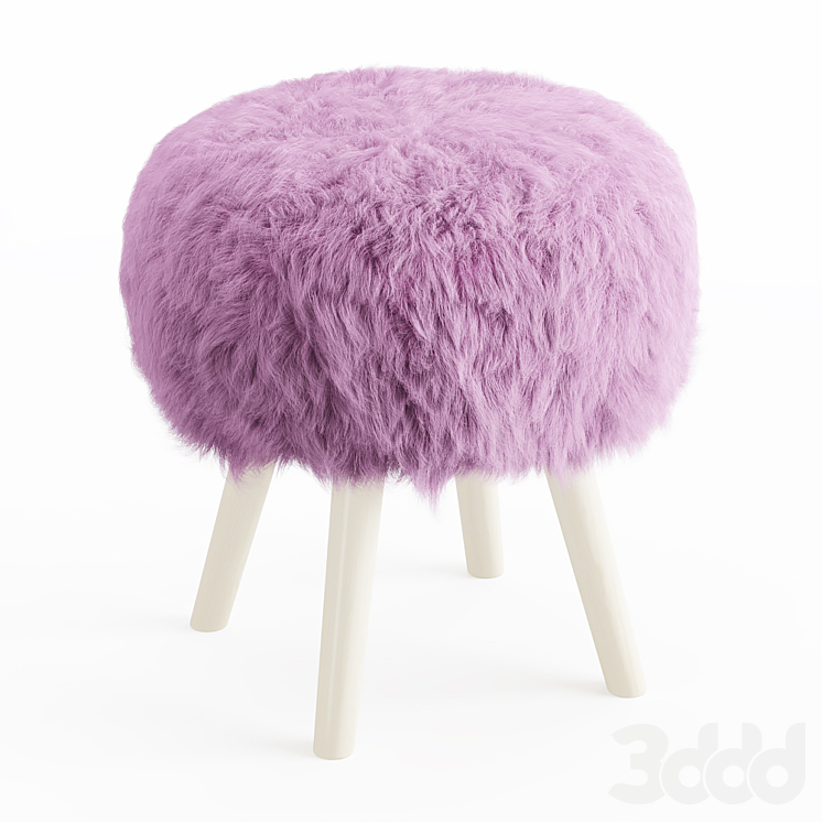 Faux Fur Stool - Стулья - 3D модель