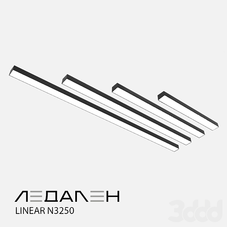 Линейный светильник накладной LINEAR N3250 / LEDALEN - Технический - 3D ...