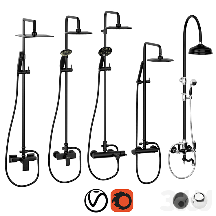 Cezares showers set - Смеситель - 3D модель