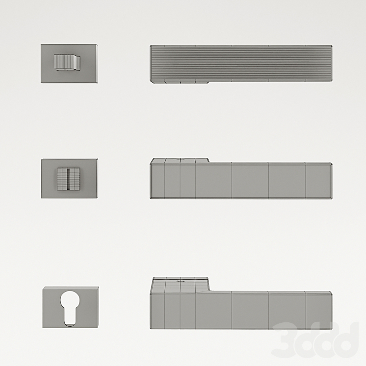 ОМ Дверные ручки коллекция FORME ICON. Италия - Разное - 3D модель