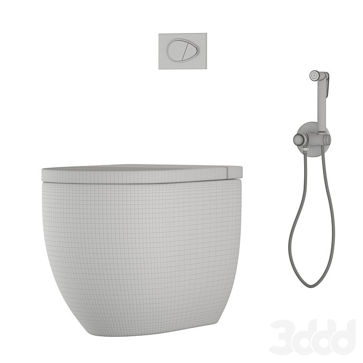 Duravit Set - Унитаз и Биде - 3D модель