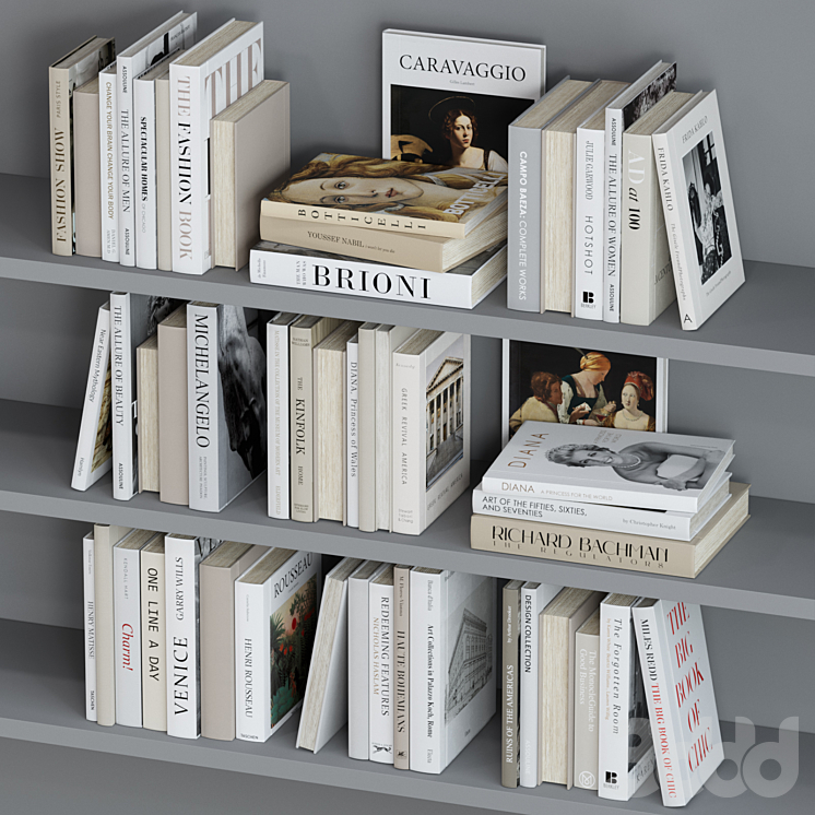 Book decor set 1 - Книги - 3D модель