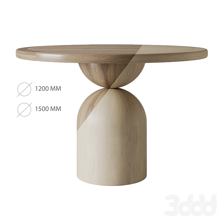 Bell table by The WoodRoom - Столы - 3D модель
