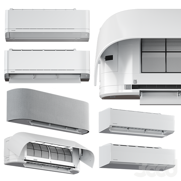 Кондиционеры Toshiba HAORI, TKVG, Shorai Edge - Бытовая техника - 3D модель