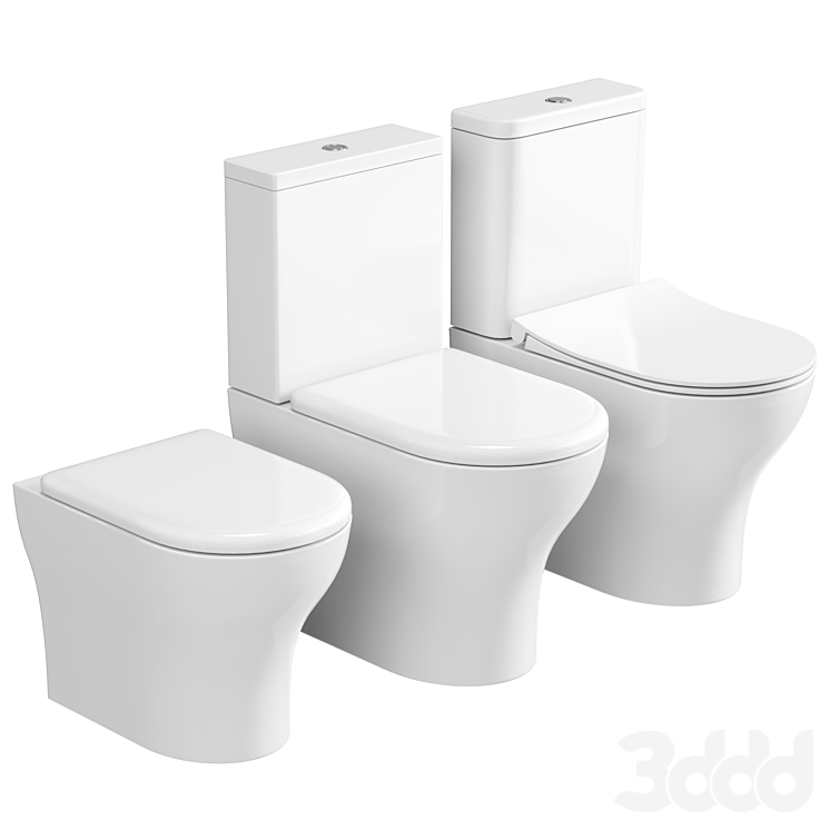Vitra Zentrum - Унитаз и Биде - 3D модель