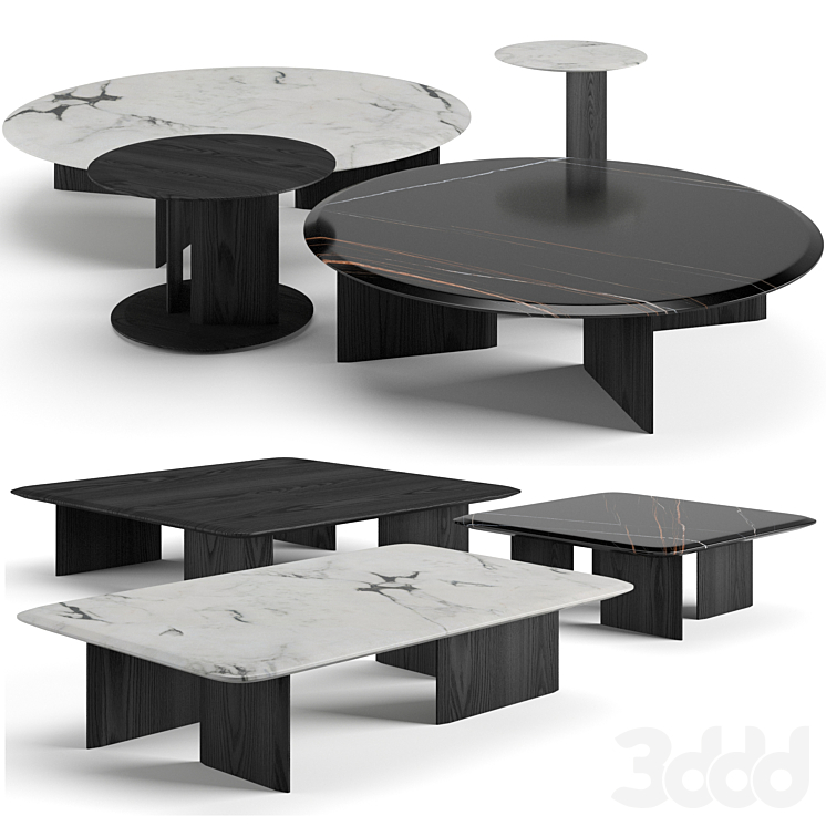 Poliform Mush coffee tables set - Столы - 3D модель