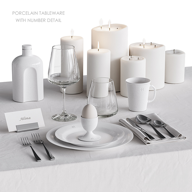 Zara Home сервировка - Посуда - 3D модель