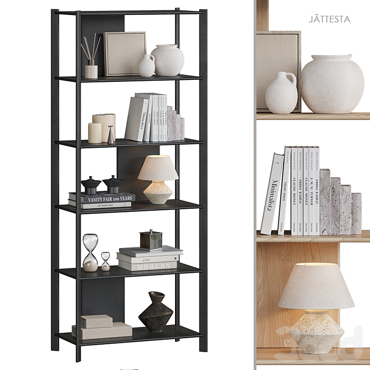 JÄTTESTA IKEA стеллаж - Стеллаж - 3D модель