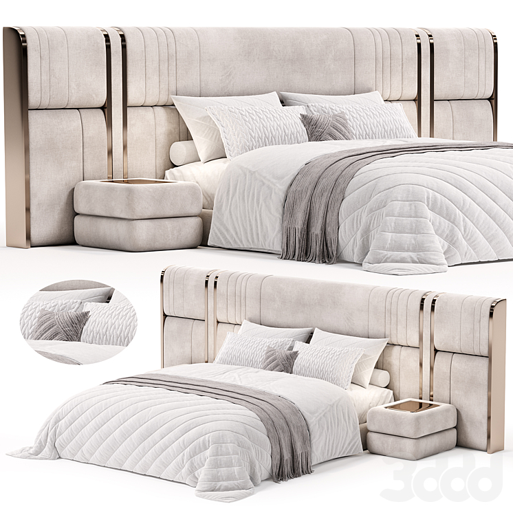 Nova XL bed by HESSENTIA - Кровати - 3D модель
