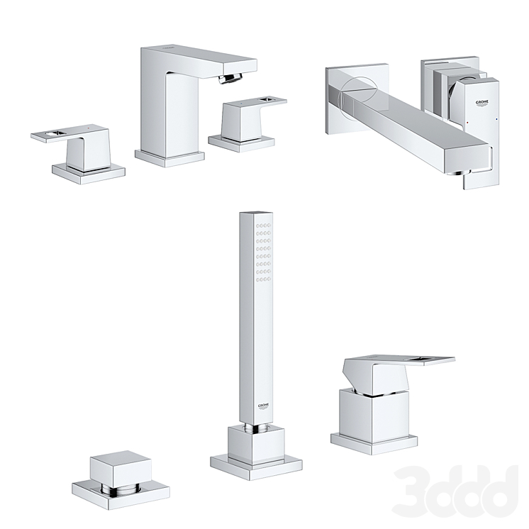 Набор смесителей Grohe Eurocube 02 - Смеситель - 3D модель