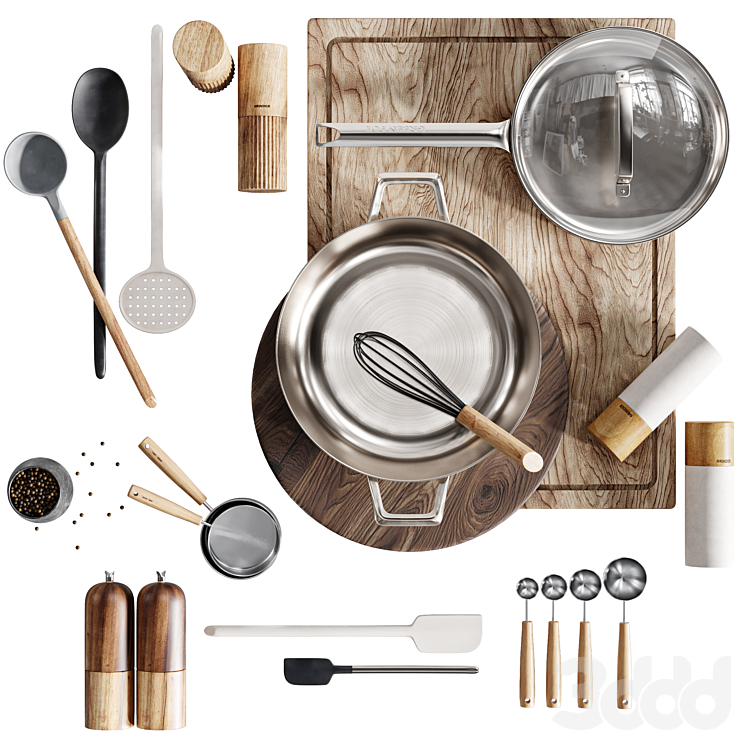 Kitchen set06 - Мелочь для кухни - 3D модель