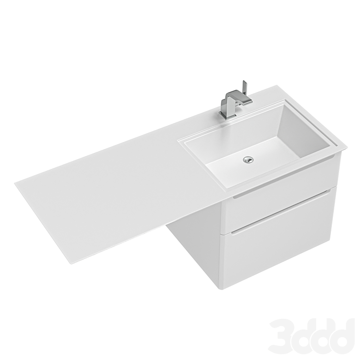 Раковина над стиральной машиной LAPARET Komfort 120 - Мебель - 3D модель