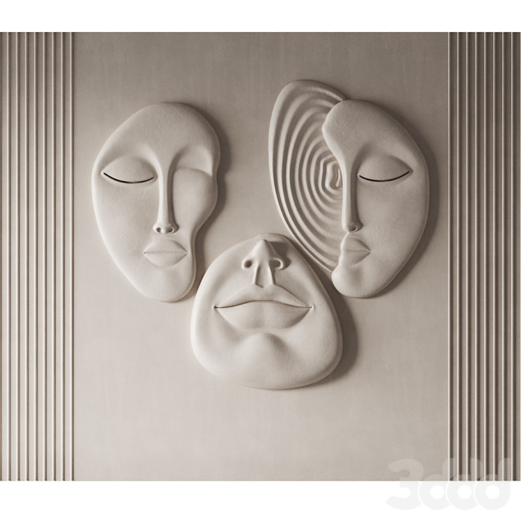 Wall decore faces v6 Mad objects - Другие предметы интерьера - 3D модель