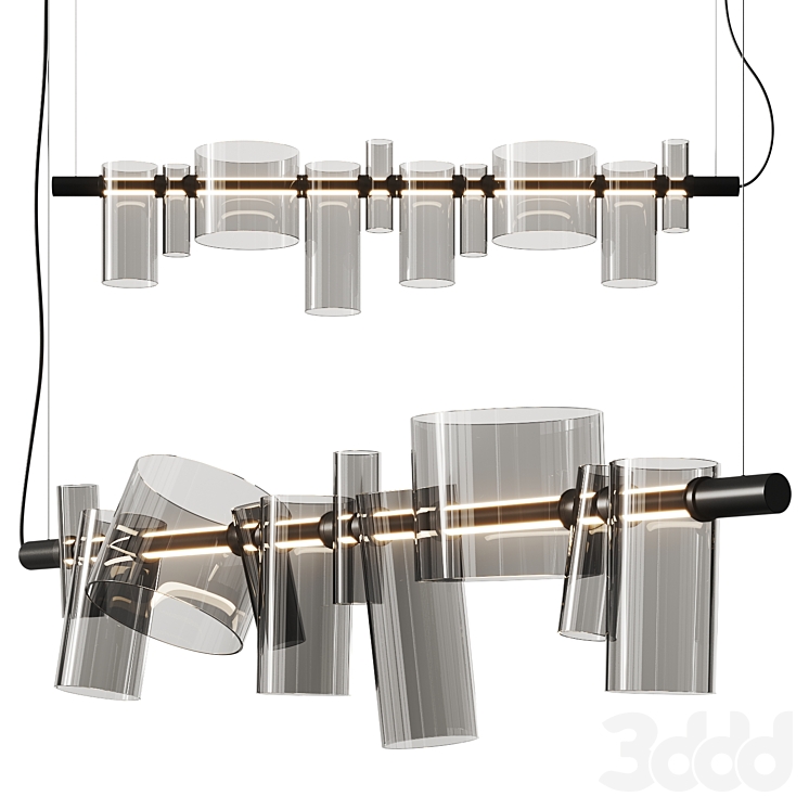 Oluce Dancing Glass Pendant Lamp - Подвесной - 3D модель