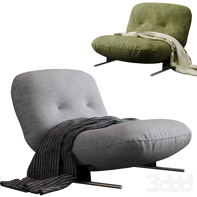 Armchair Libra By Minotti - Кресла - 3D модель