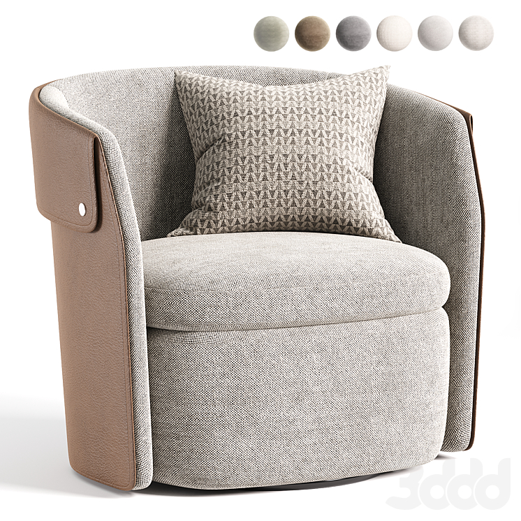 Flexform Armchair Ozzy - Кресла - 3D модель