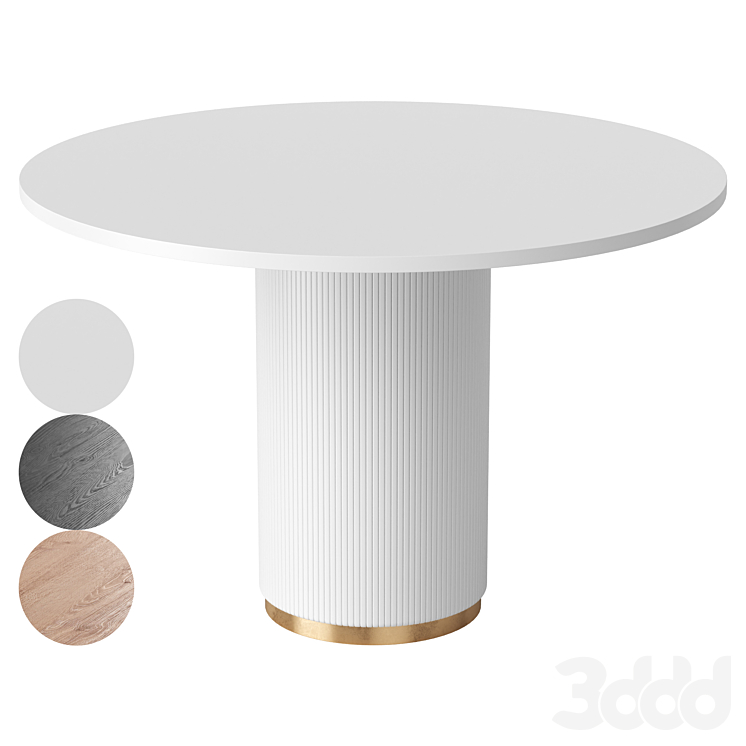 Round Dining Table - Столы - 3D модель