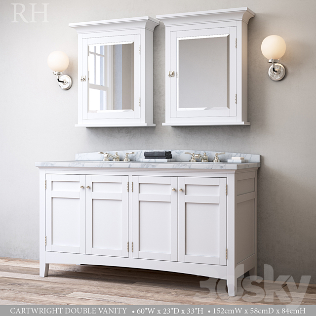 CARTWRIGHT DOUBLE VANITY - Bathroom furniture - 3D Models