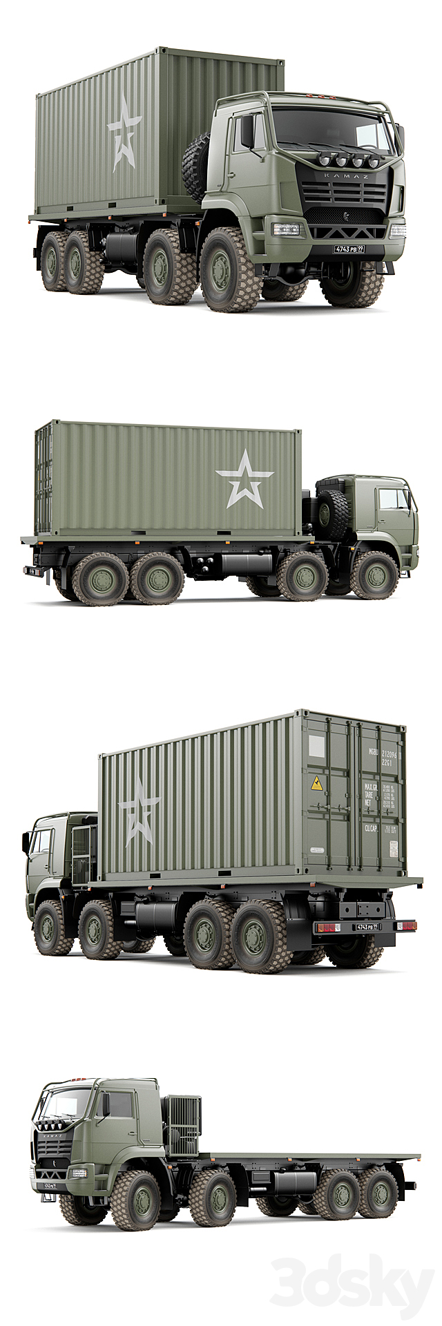 Truck KAMAZ 6560 - Transport - 3D Models