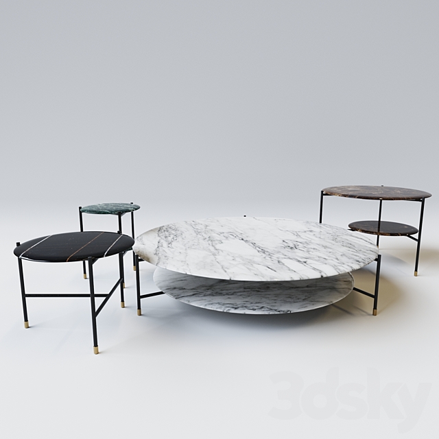 Meridiani Adrian round tables - Table - 3D Models