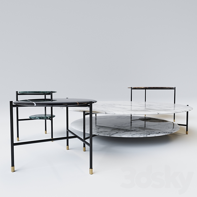Meridiani Adrian round tables - Table - 3D Models
