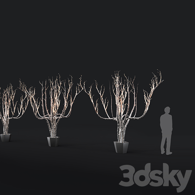 Outdoor lighting installation 3D model - Urban environment - 3D Models