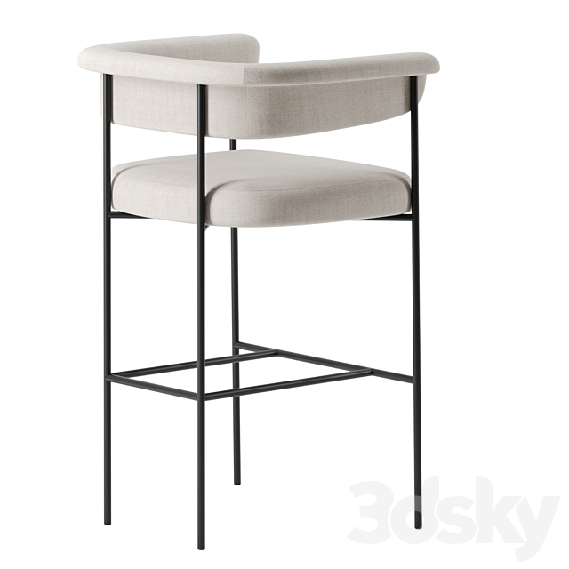 Carrie Bar Stool by Burke Decor - Chair - 3D Models