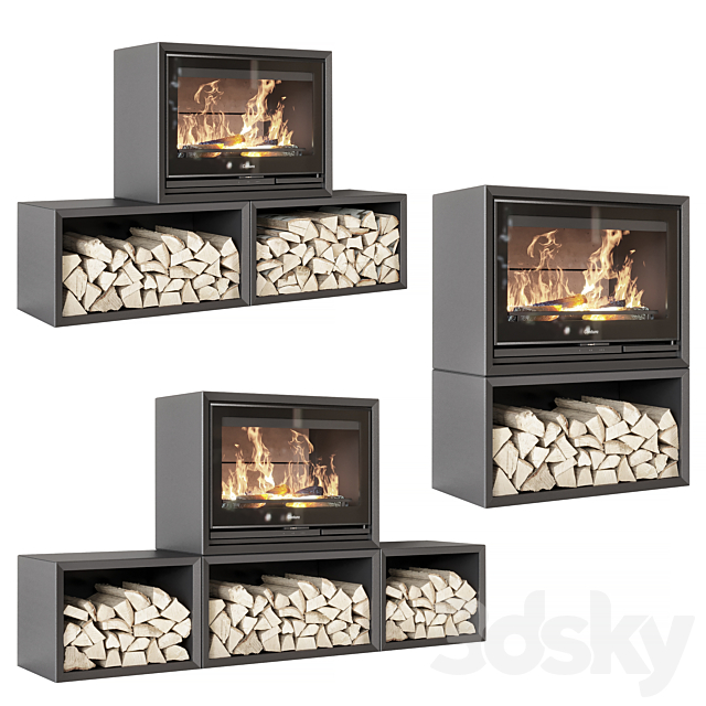 Contura fireplace - Fireplace - 3D Models