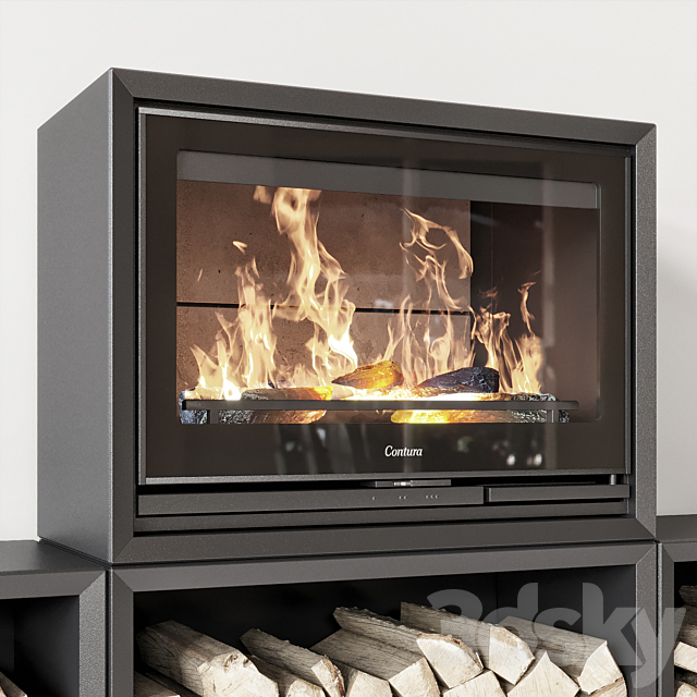 Contura fireplace - Fireplace - 3D Models