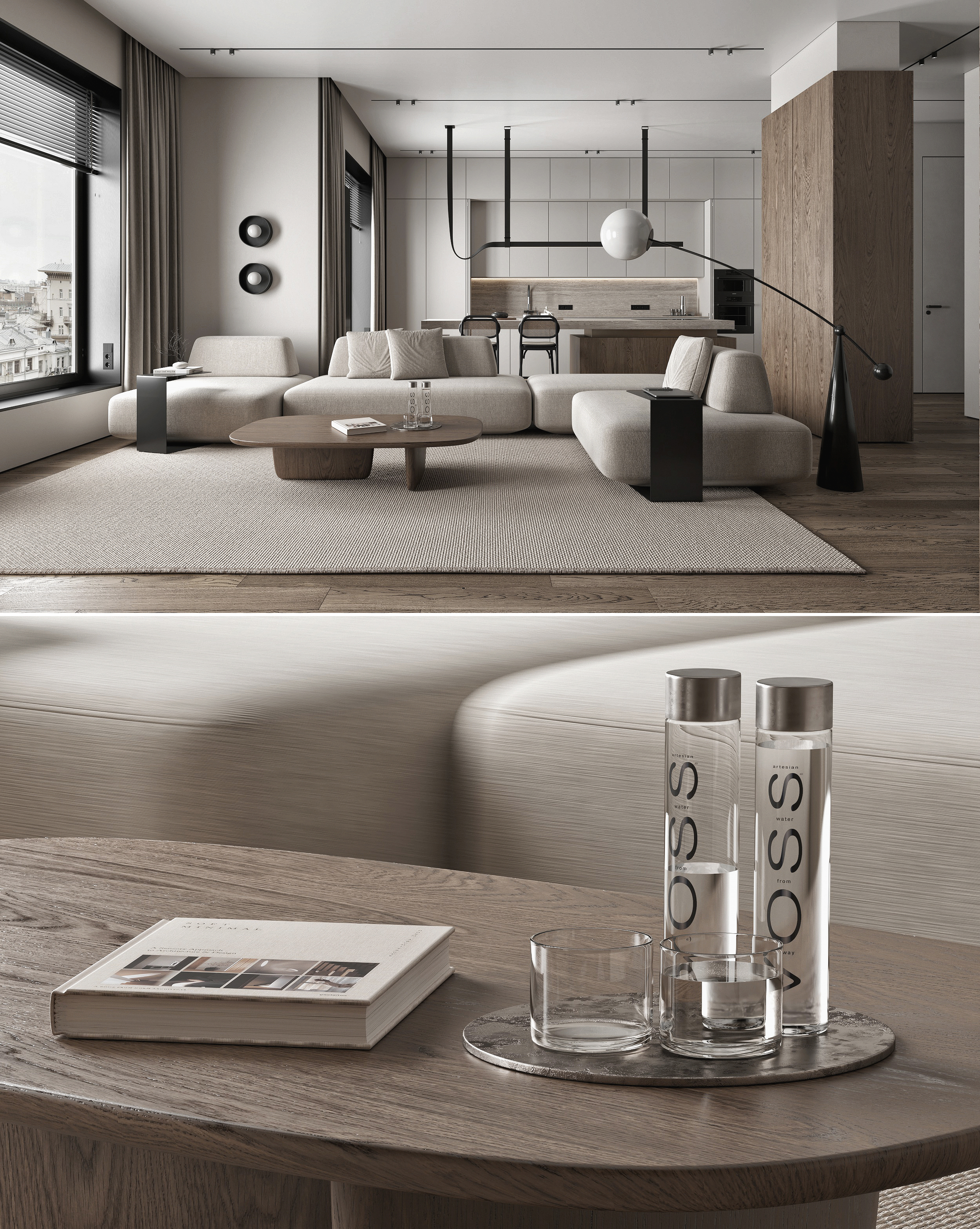 Kitchen & Living room - Работа из галереи 3D Моделей