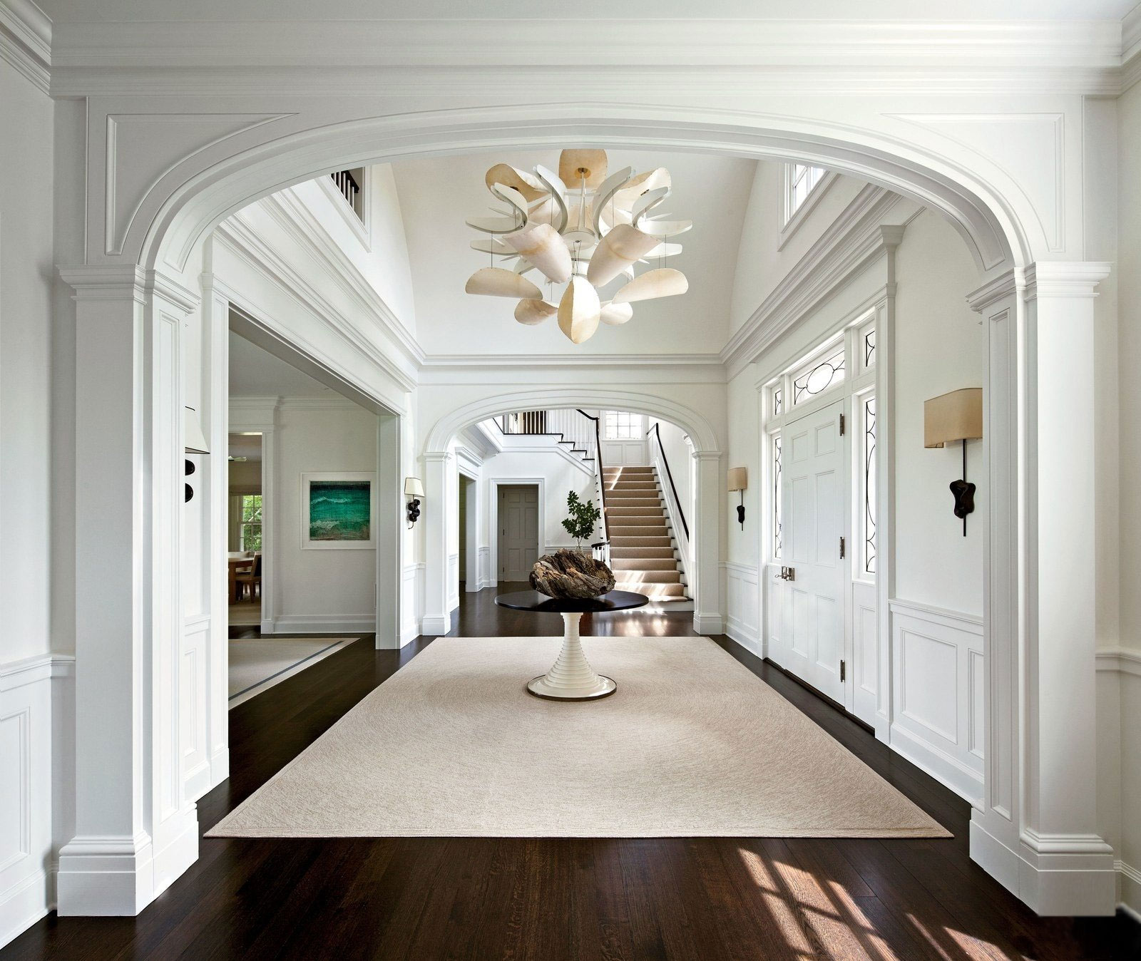 Archway in classic style. Arched interior doorway in a classic style ...