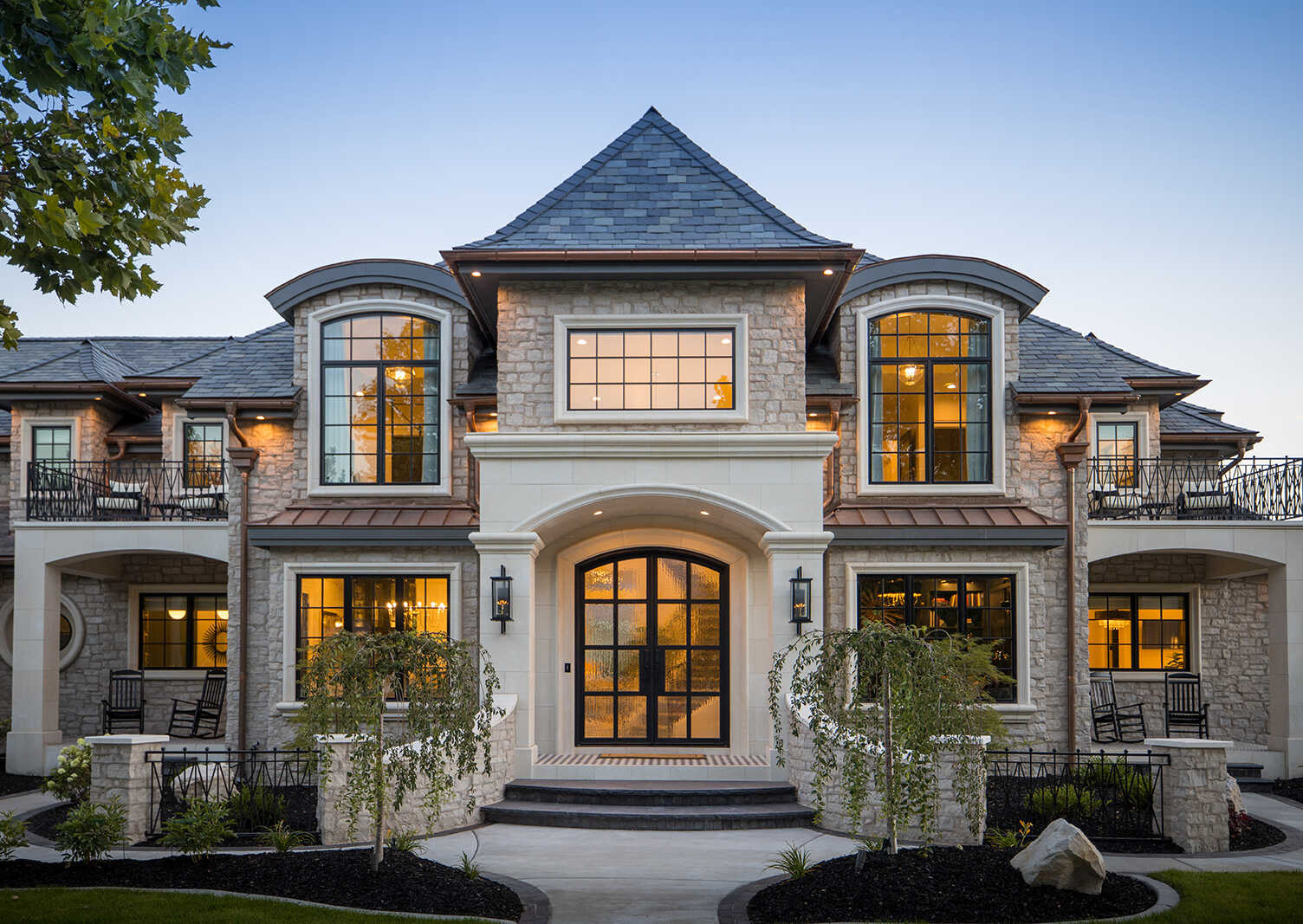 Entrance modern street arched Doors. Entrance to the house.Front Iron ...