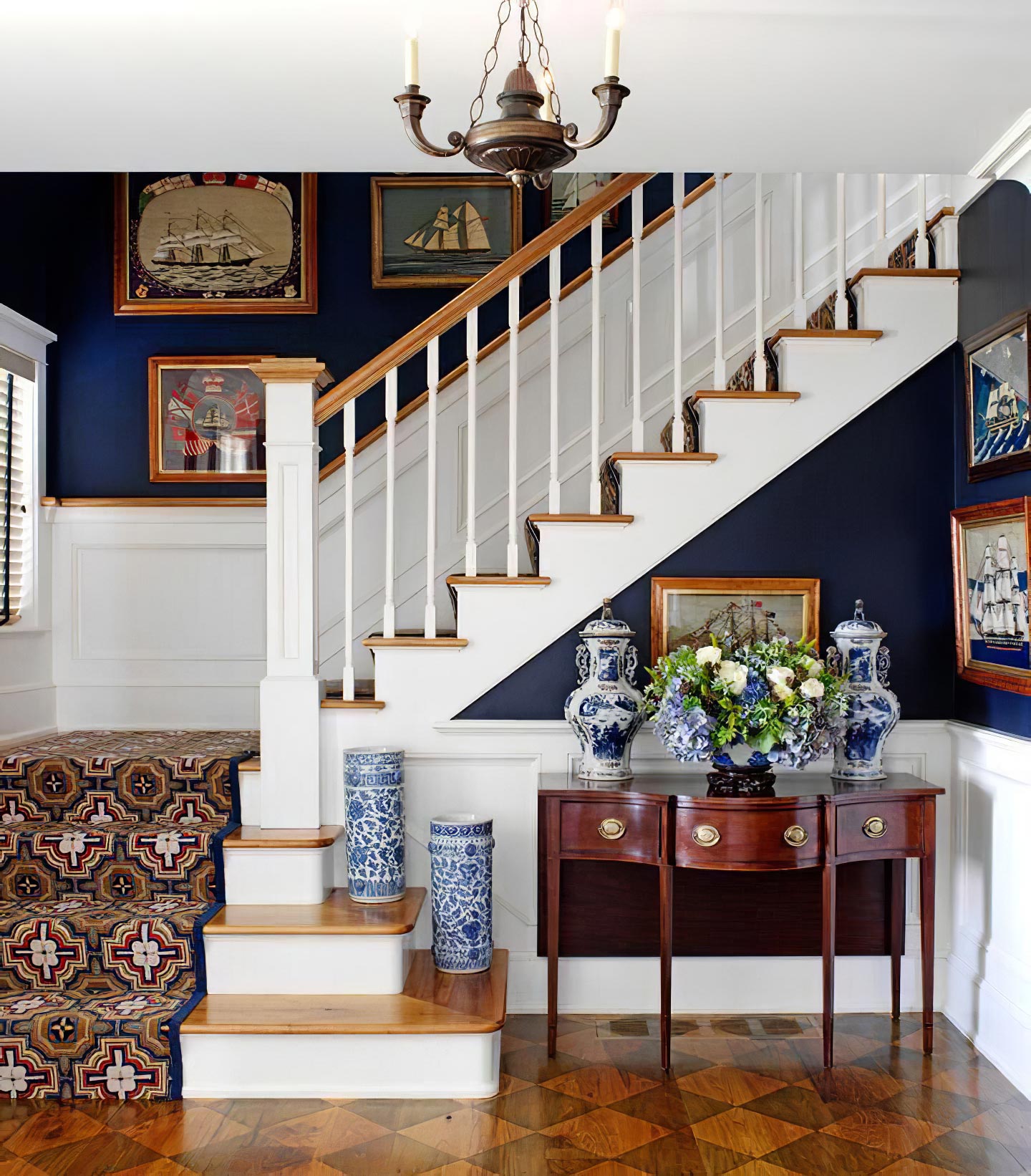 Stair in a classic style.Classic Modern interior Stair - Staircase - 3D ...
